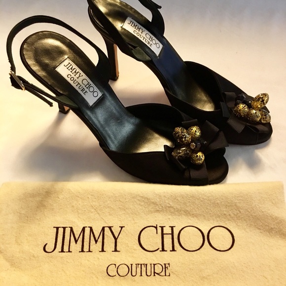 Jimmy Choo Couture | Shoes | Jimmy Choo Couture Black Gold Handmade By ...